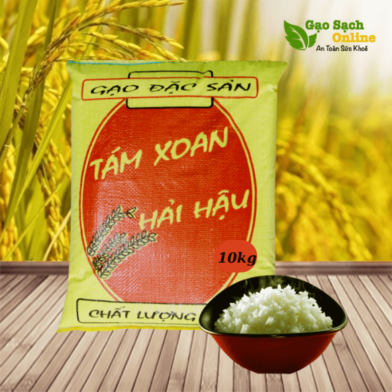 Gạo Tám Thơm Hải Hậu Nam Định 10kg - Gạo Sạch Online